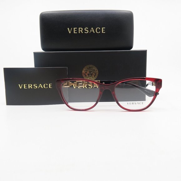 Versace | Accessories | Versace Mod 3292 388 54mm Red Gold And Black ...